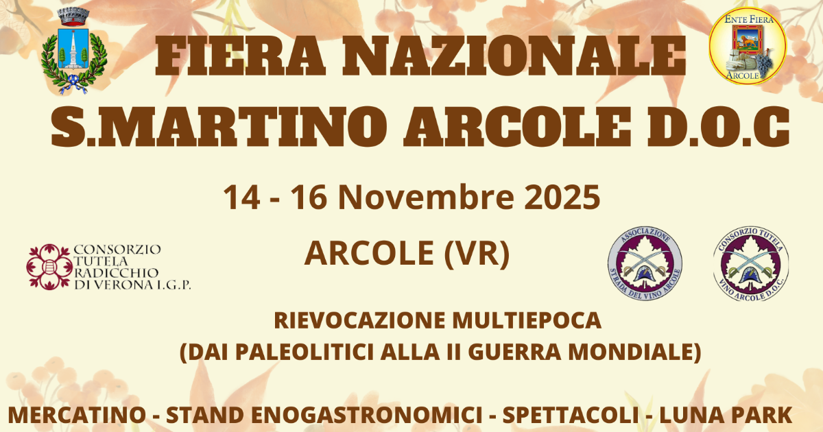 Comune di Arcole - FIERA NAZIONALE S.MARTINO - ARCOLE (VR) 15-16 ...